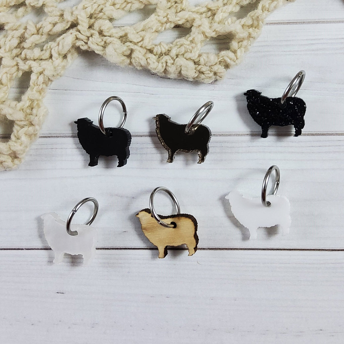 Acrylic Sheep Stitch Marker Set | Katrinkles | Tools | Sunspun