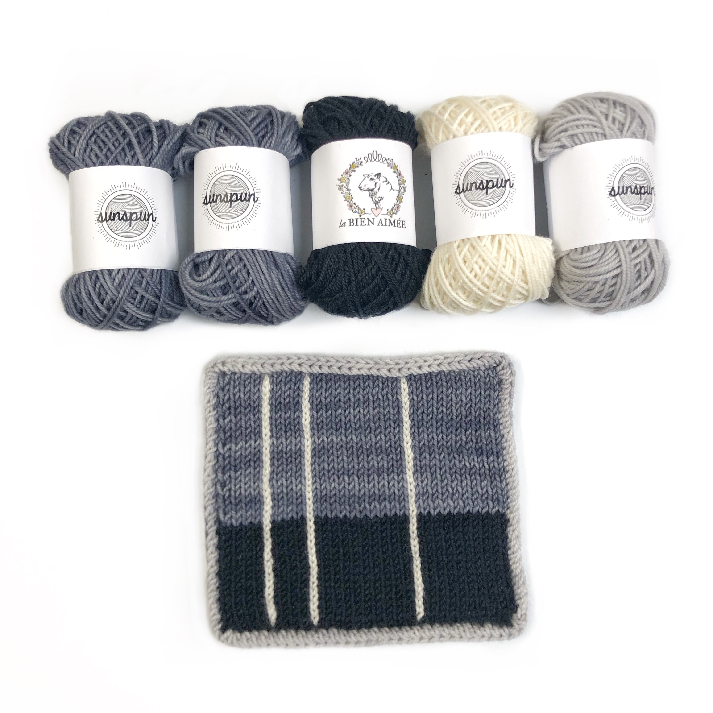 Avril Mini Shawl Kit - Blue - Summer 2023– Sunspun
