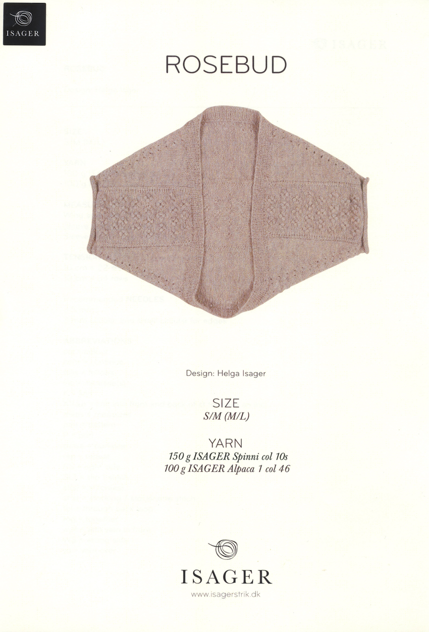 Rosebud Bolero | Isager | Patterns | Sunspun