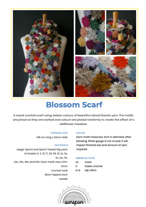 Blossom Scarf Pattern | Sunspun | Patterns | Sunspun